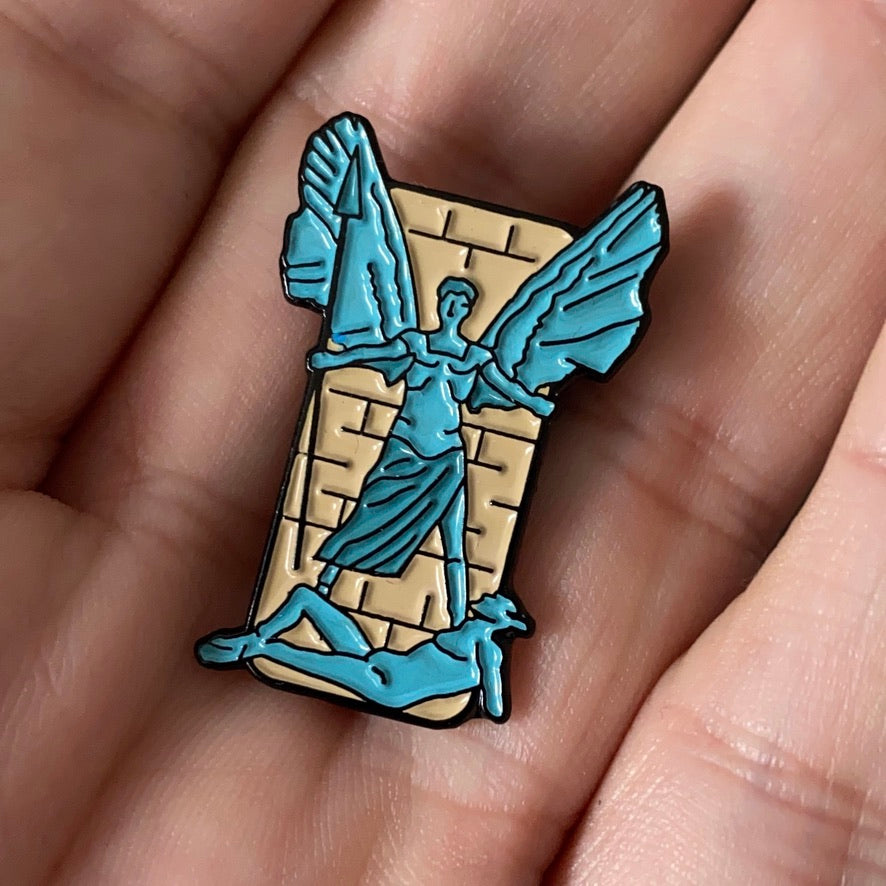 St Michael pin – Etch & Pin